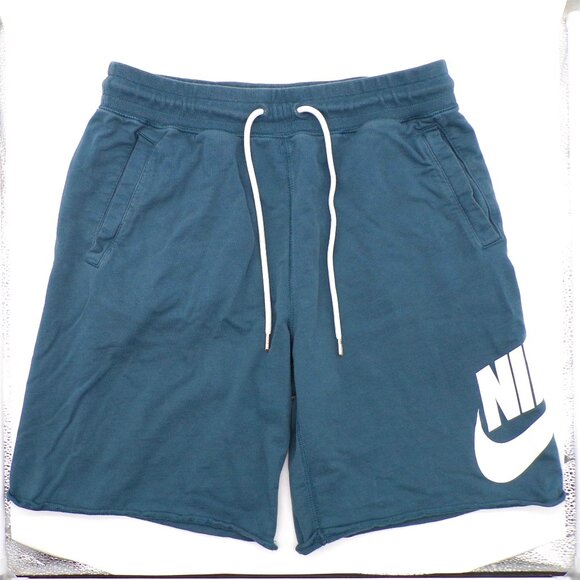 Nike | Shorts | Nike Logo Athletic Shorts Mens Size Medium Blue Swoosh ...